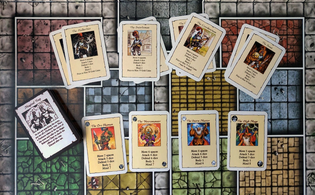 Heroquest - Wizards of Morcar Cards + 4 Monster Cards - Etsy