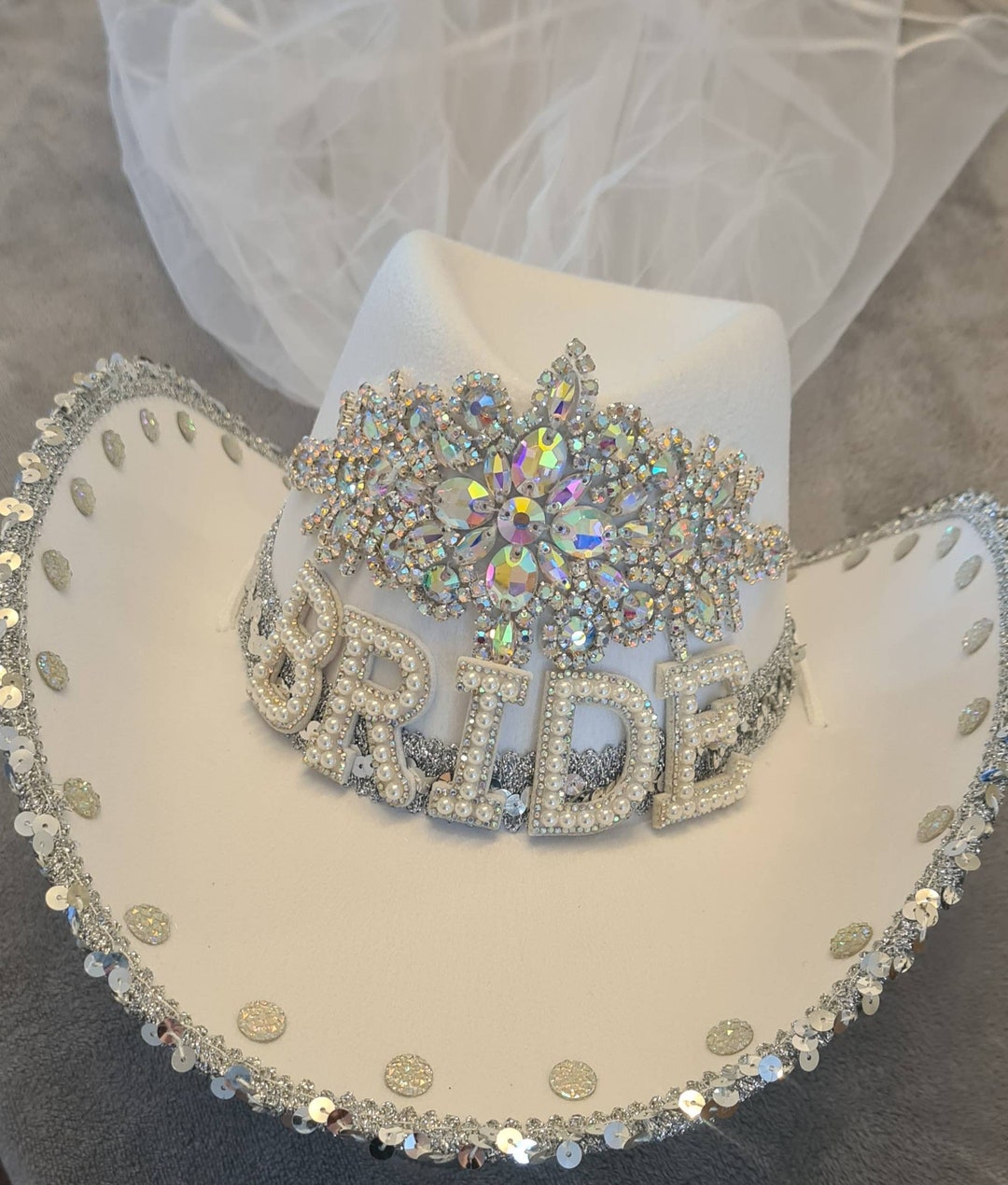 Cowboy Cowgirl Hen Do Bride Hat Bride Cowgirl Hat, Cowgirl Bachelorette ...