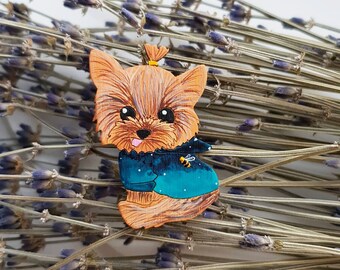 Yorkshire Terrier Dog Pin-badge - Etsy