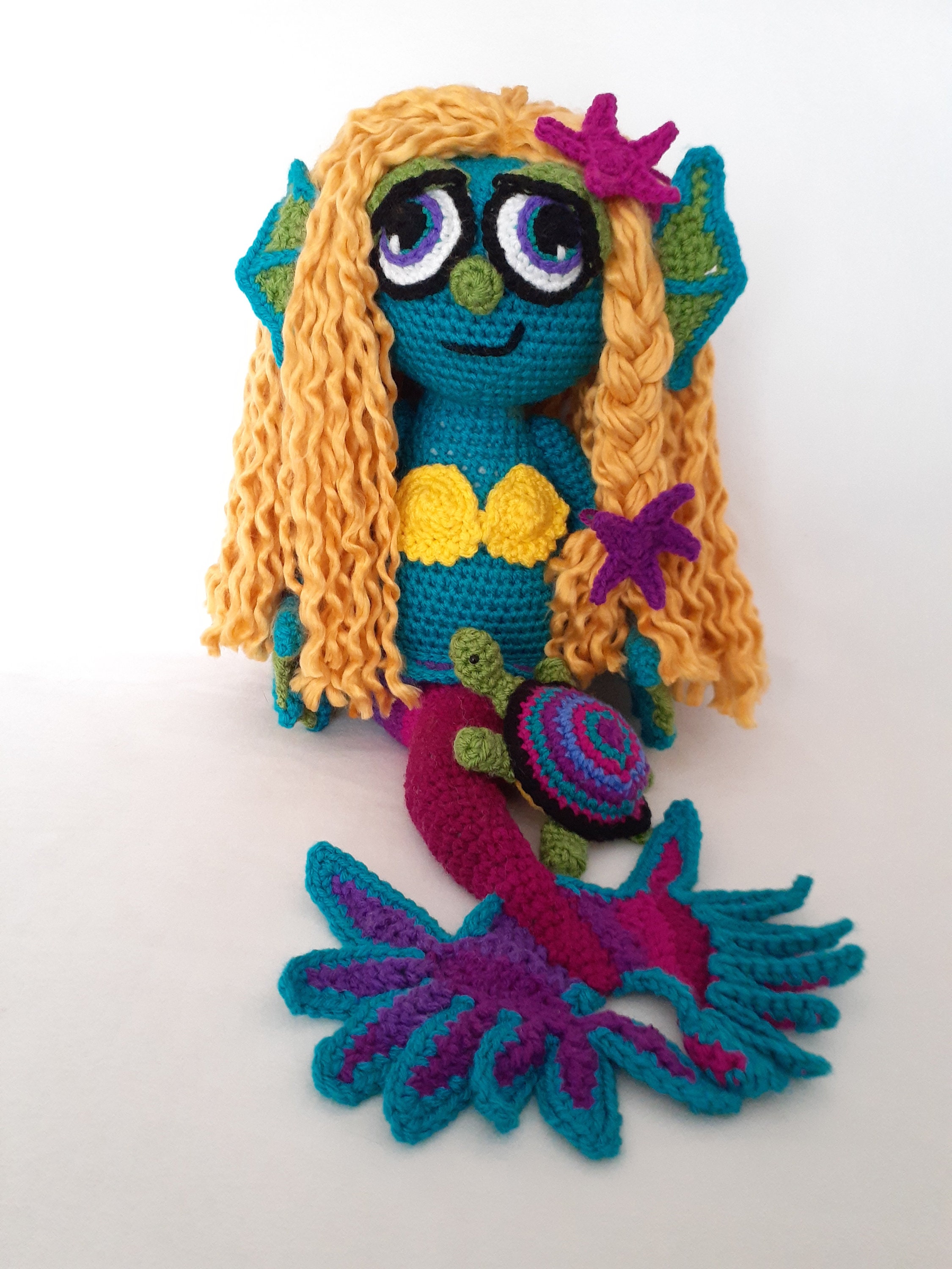 Aqua the Water Sprite Crochet Amigurumi Pattern by Debbie Ouellet - Etsy