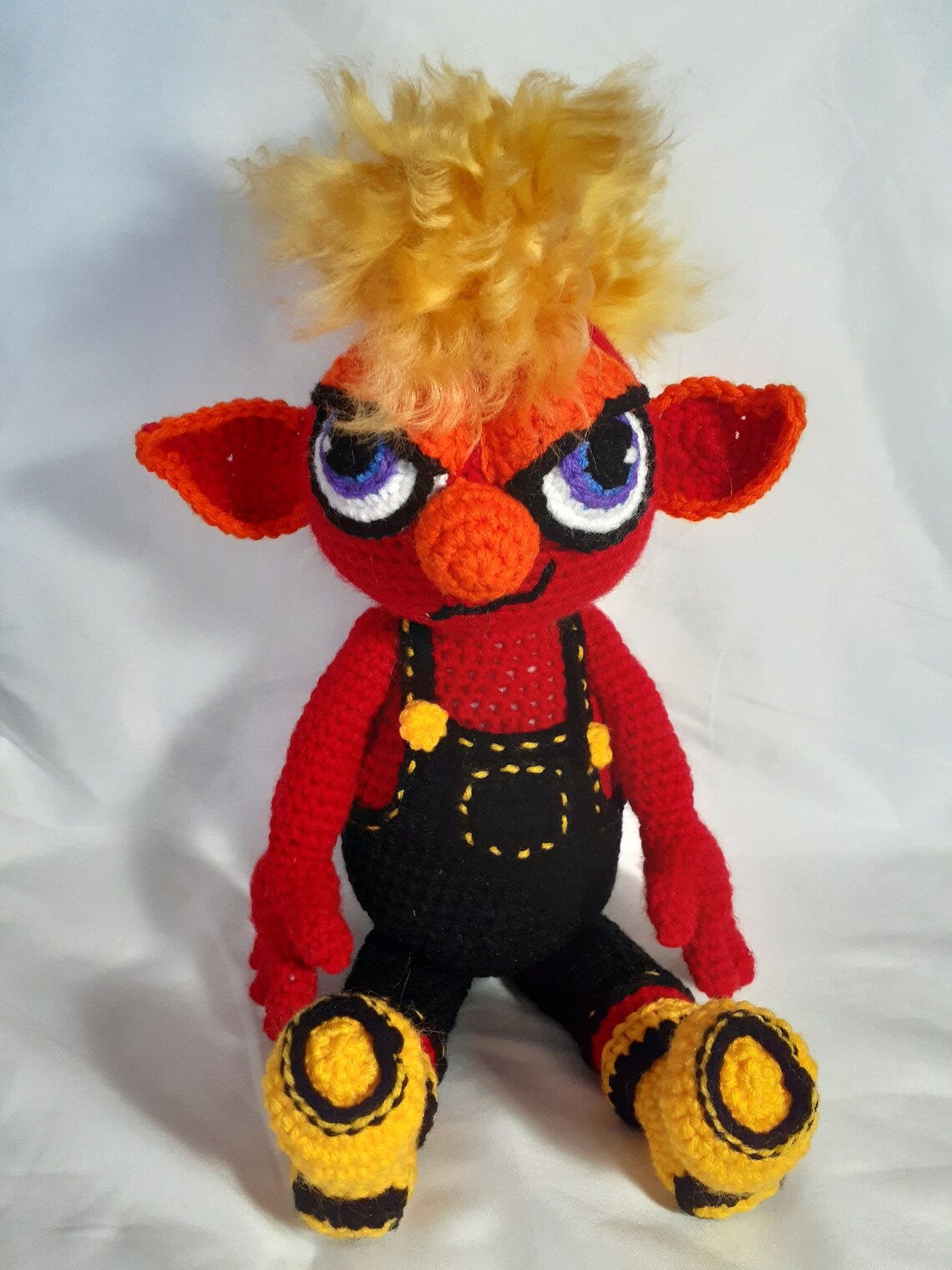 Pyro the Fire Sprite Crochet Amigurumi Pattern by Debbie Ouellet - Etsy