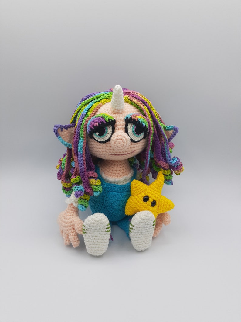 Aurora the Rainbow Sprite Crochet Amigurumi Pattern by Debbie Ouellet ...