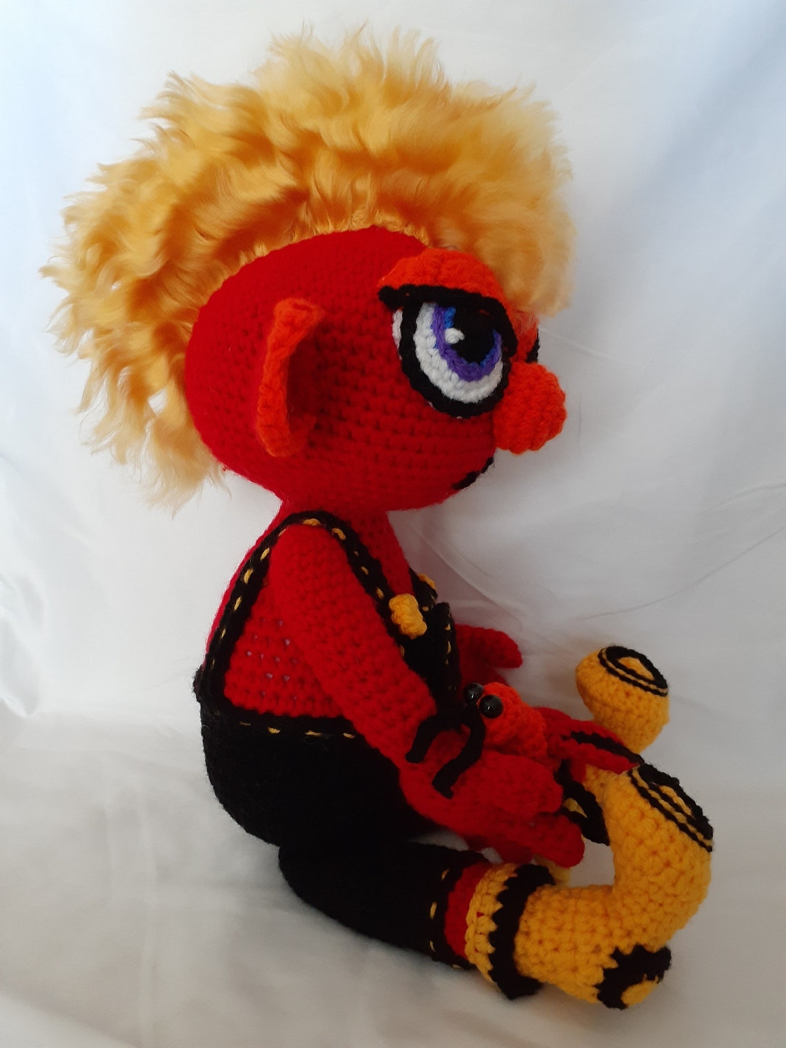 Pyro the Fire Sprite Crochet Amigurumi Pattern by Debbie Ouellet - Etsy