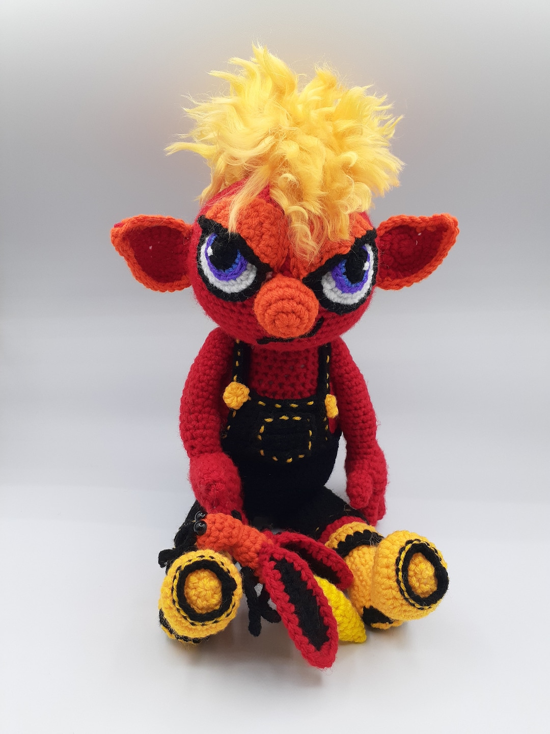 Pyro the Fire Sprite Crochet Amigurumi Pattern by Debbie Ouellet - Etsy