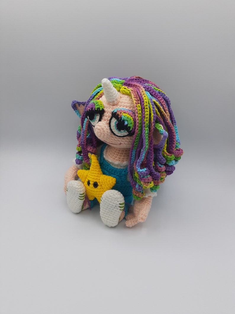 Aurora the Rainbow Sprite Crochet Amigurumi Pattern by Debbie Ouellet ...