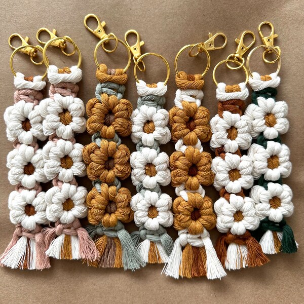 Flower Keychain - Etsy
