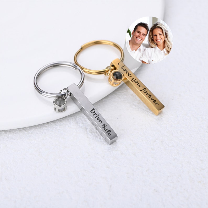 Personalized Projection Keychain Custom Name Custom Picture - Etsy