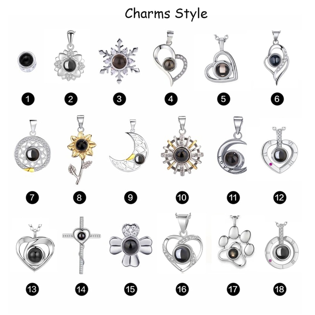 Photo Hidden Inside the Charm Projection Photo Pendant,custom Photo ...