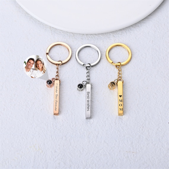 Personalized Projection Keychain Custom Name Custom Picture - Etsy
