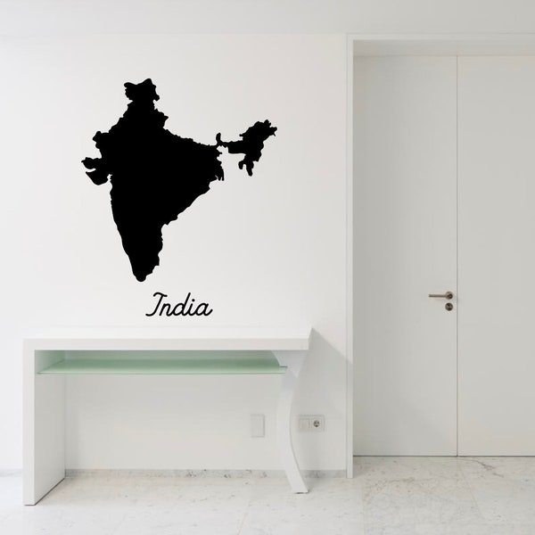 India Map Wall Decal - Etsy