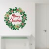 Christmas Wall Decal, Holly Wreath Large Vinyl Sticker, Modern Mural ...