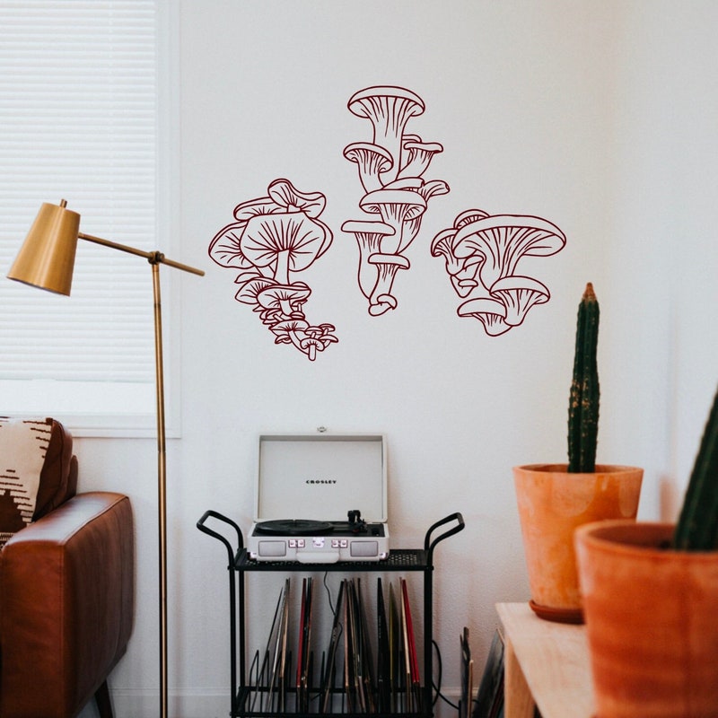 Mushroom Wall Decals - Etsy