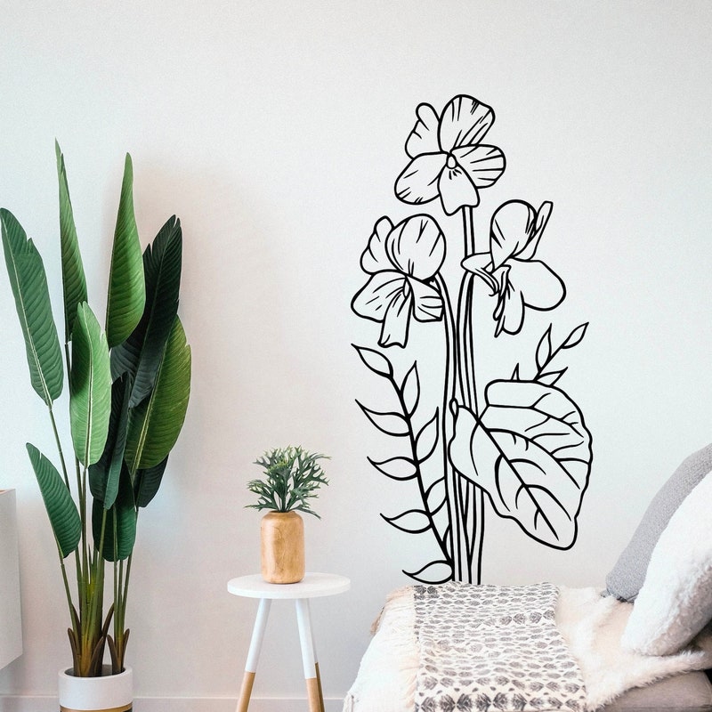 Violet Flower Decal - Etsy