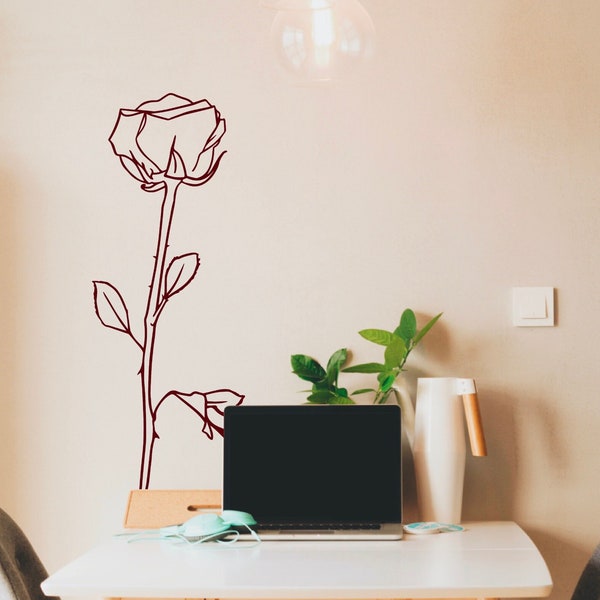 Rose Wall Decal - Etsy