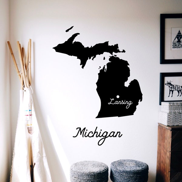 Large Michigan Decal - Etsy