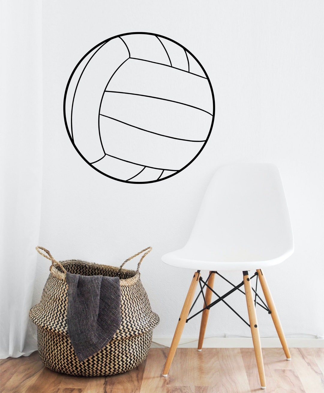 Volleyball Wall Decal, Sport Large Vinyl Sticker, Kids Room Modern ...