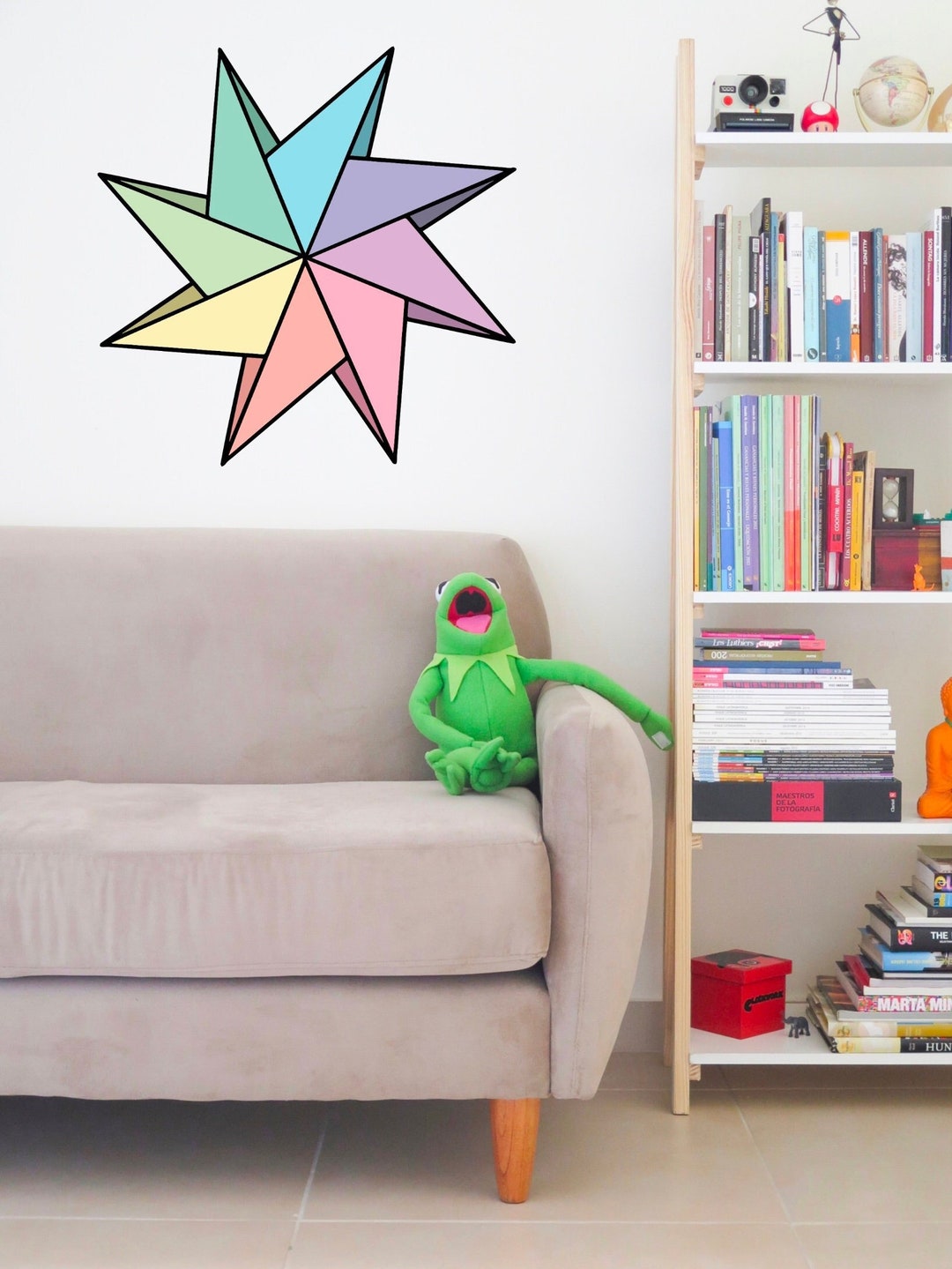 Rainbow Pinwheel Wall Decal, Nursery Large Vinyl Sticker, Kids Room ...