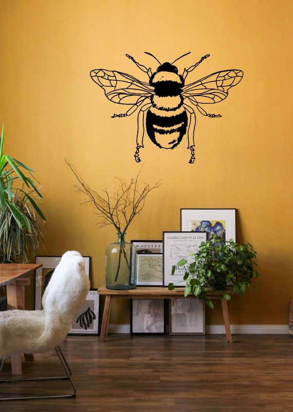 Bee Wall Decal Bumblebee Large Vinyl Sticker Honey Modern - Etsy