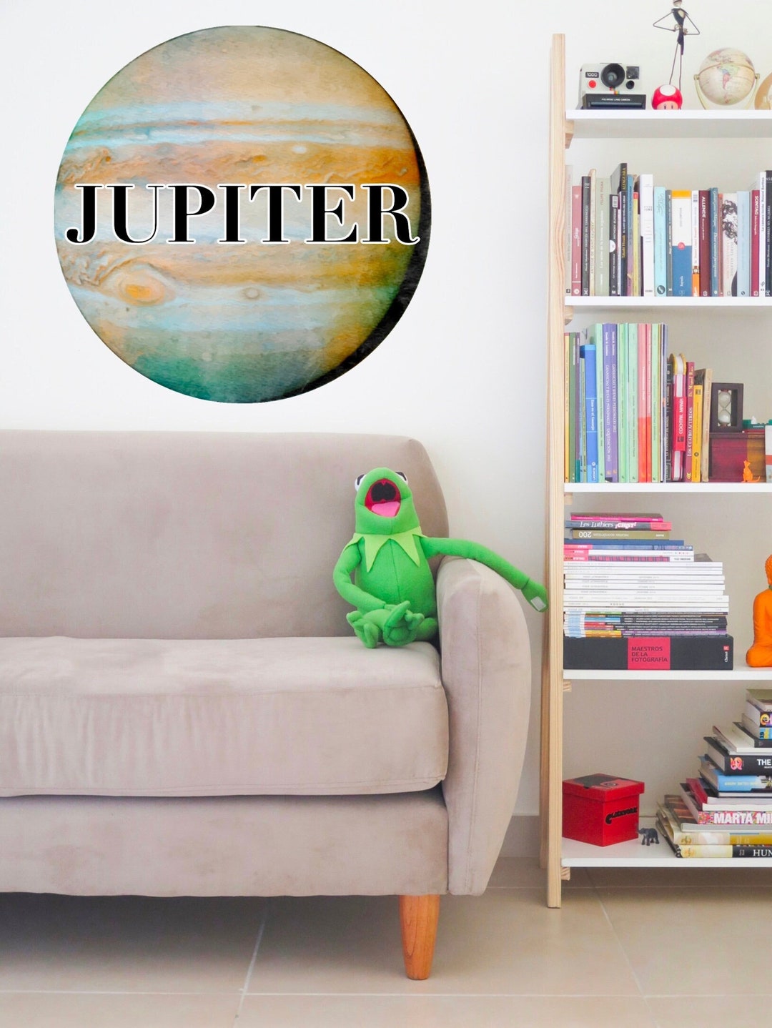 Watercolor Jupiter Wall Decal, Planet Large Vinyl Sticker, Kids Room ...
