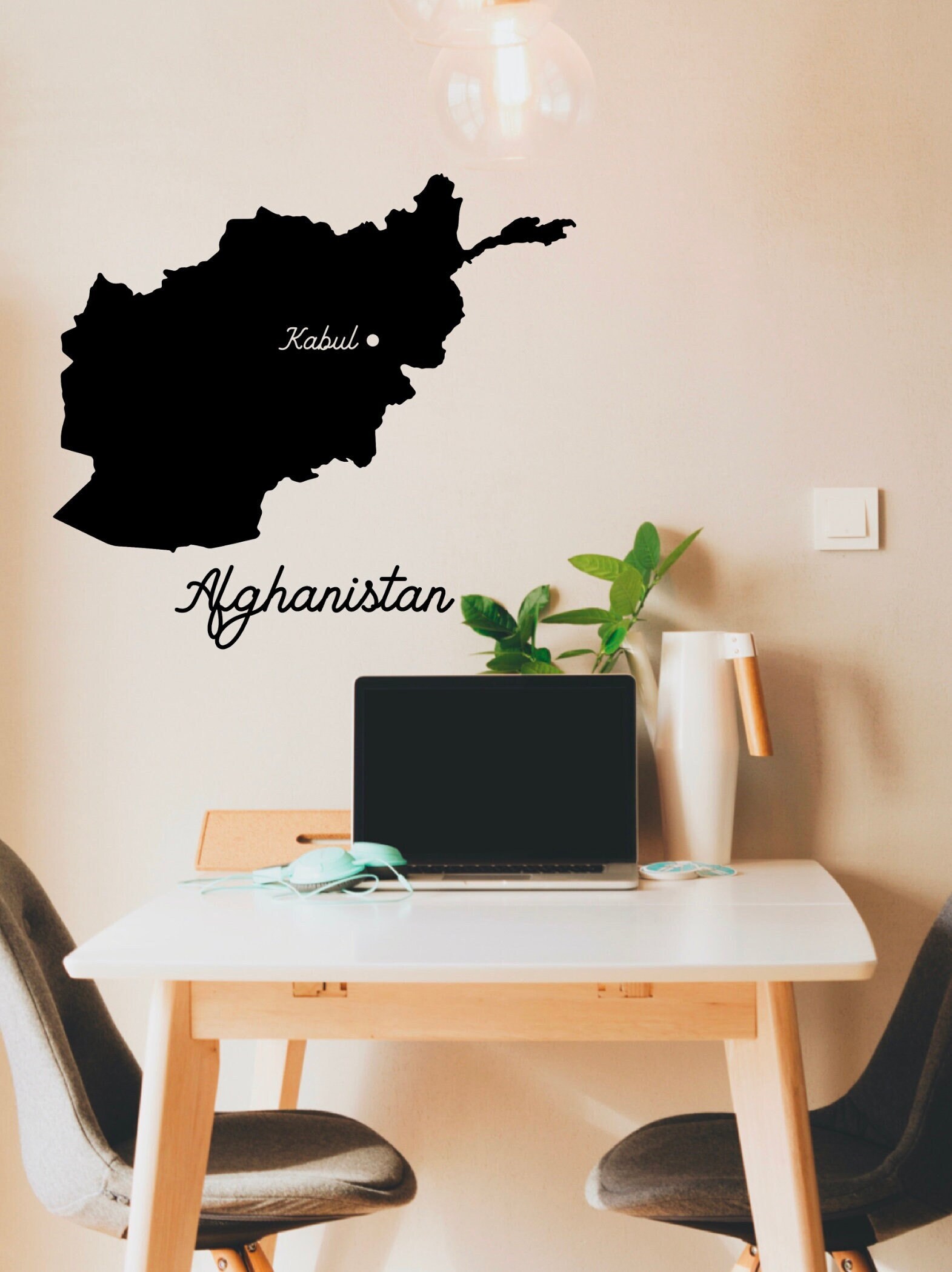 Afghanistan Map Wall Decal Country Large Vinyl Sticker - Etsy