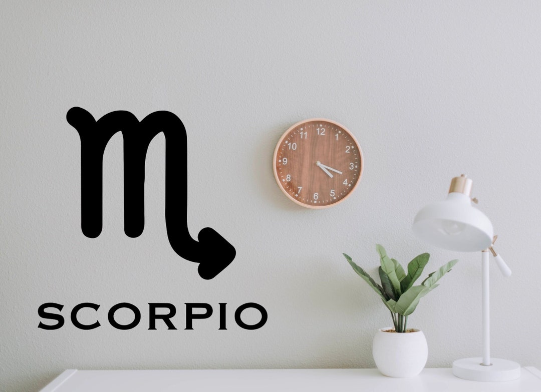 Scorpio Wall Decal, Zodiac Sign Large Vinyl Sticker, Mural Art ...