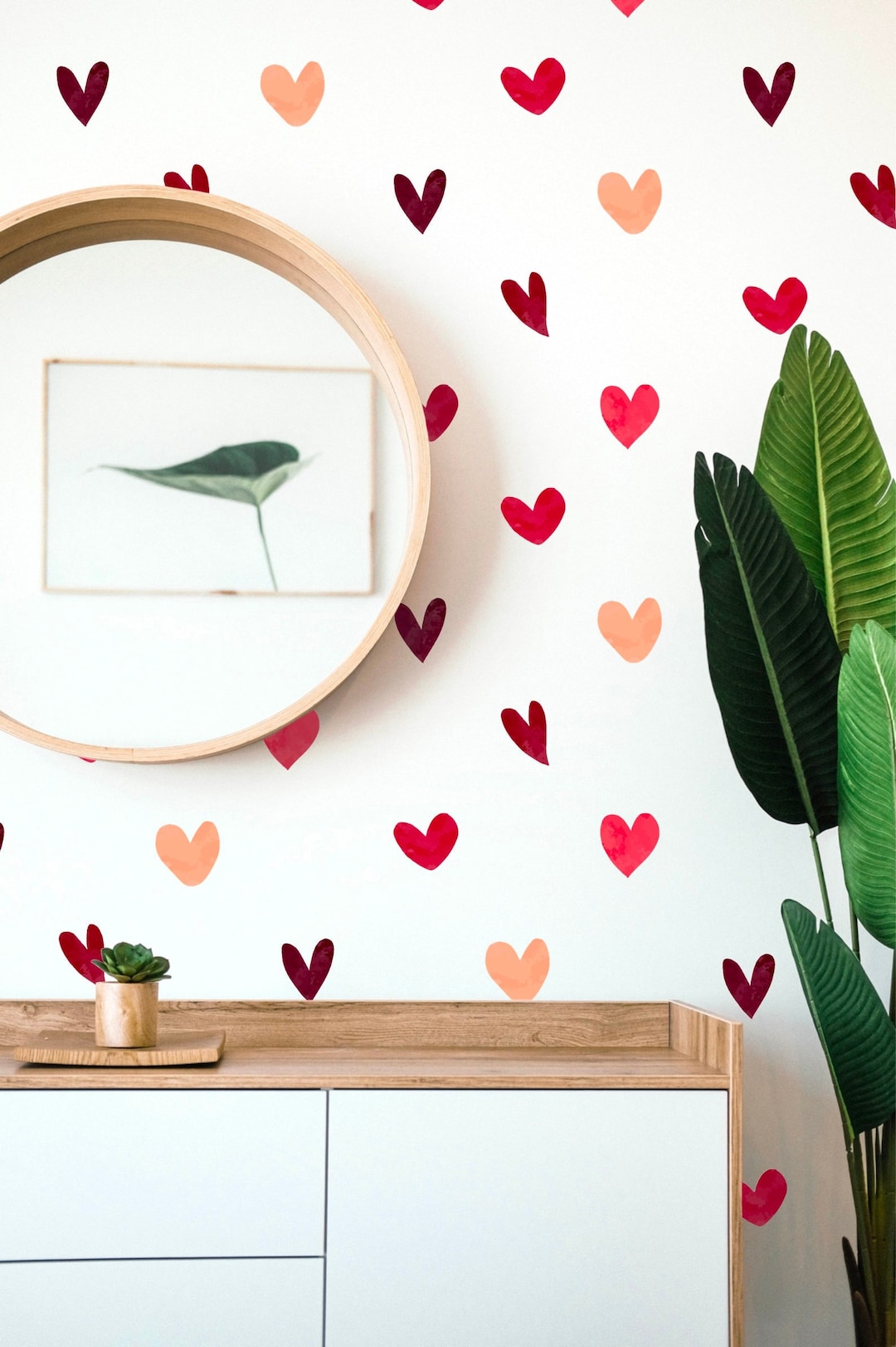 Hearts Wall Decal Set, 80 Pieces Saint Valentine's Day Vinyl Stickers ...