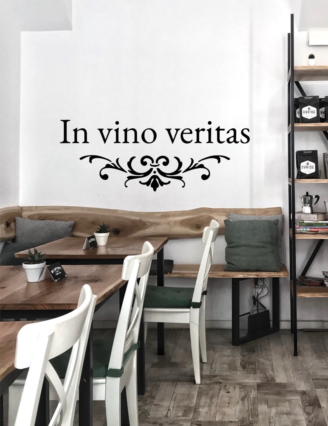 In Vino Veritas Wall Decal, in Wine There is Truth Large Vinyl Sticker ...