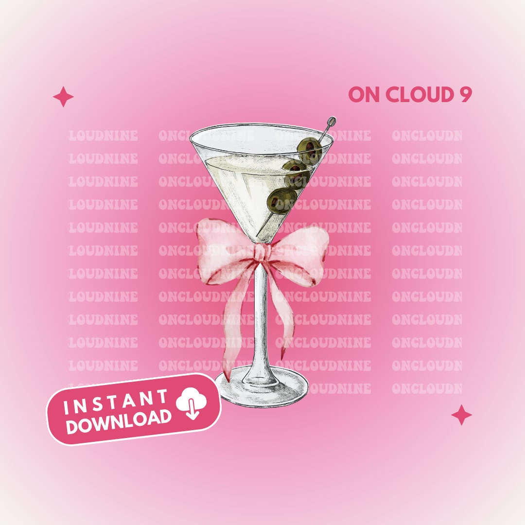 Martini Coquette Bow Png Couquette Trendy Png Bow Martini Bow