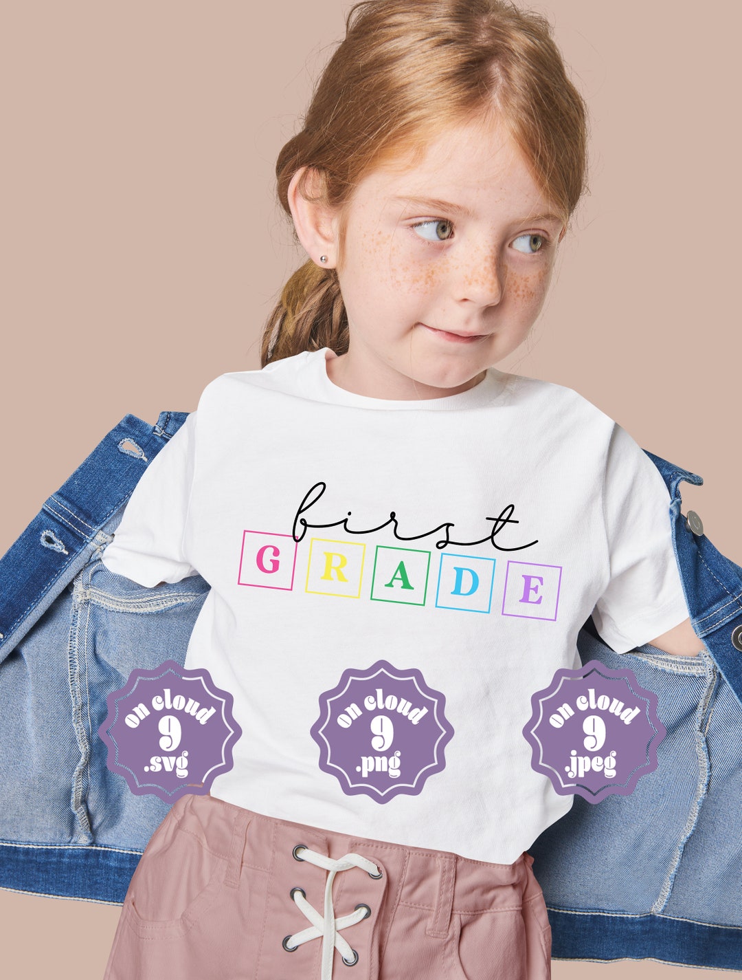 First Grade Svg, Cut Files Svg, School Gifts, Back to School Svg, Retro ...