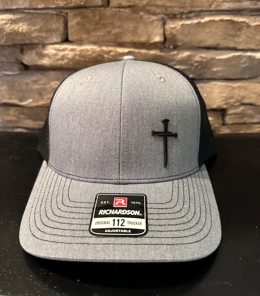 3 Nails Cross Richardson 112 OSFM HAT Gray / Black - Etsy