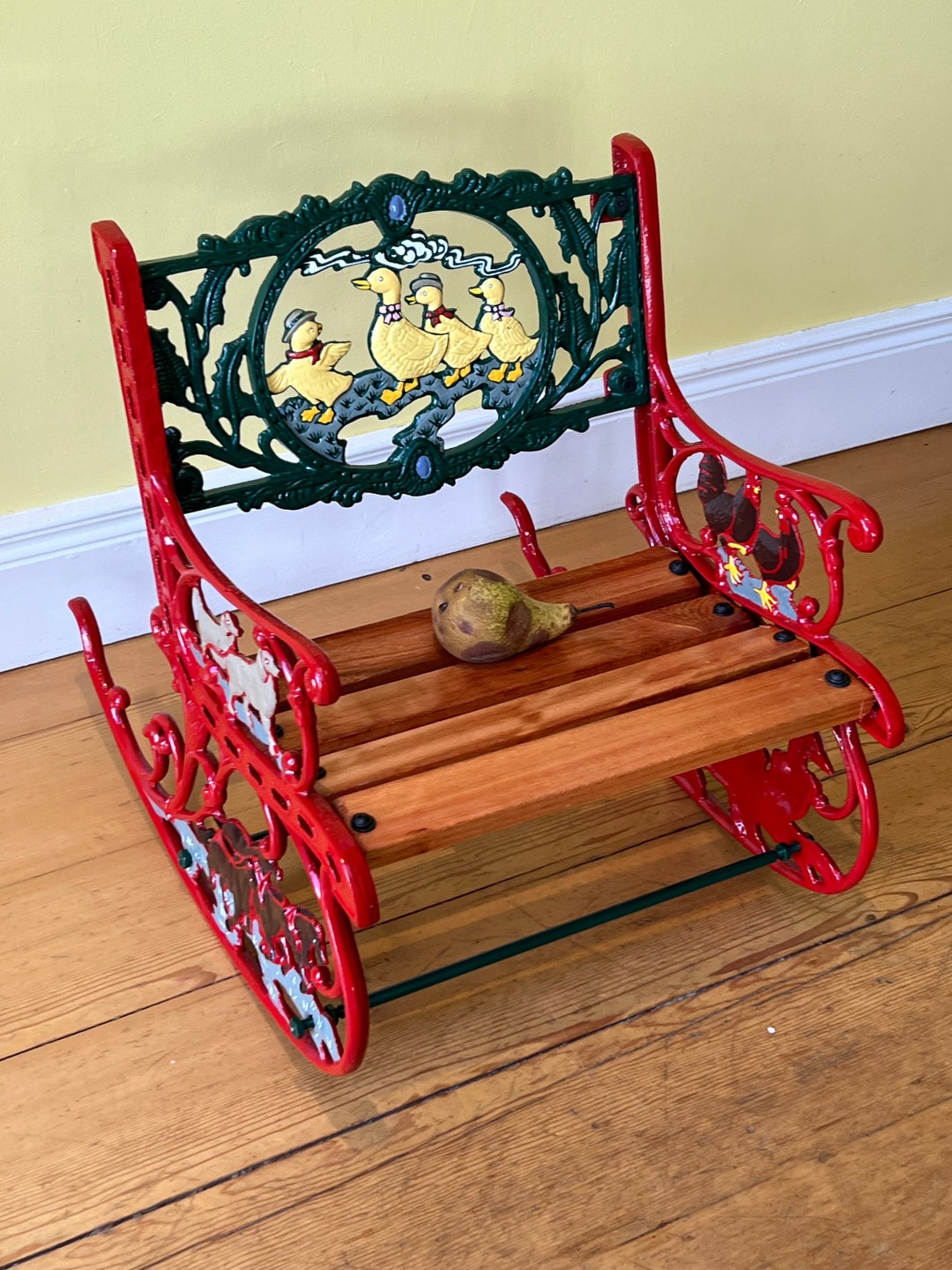 Antique Cast Iron Children's Rocking Chair - Etsy