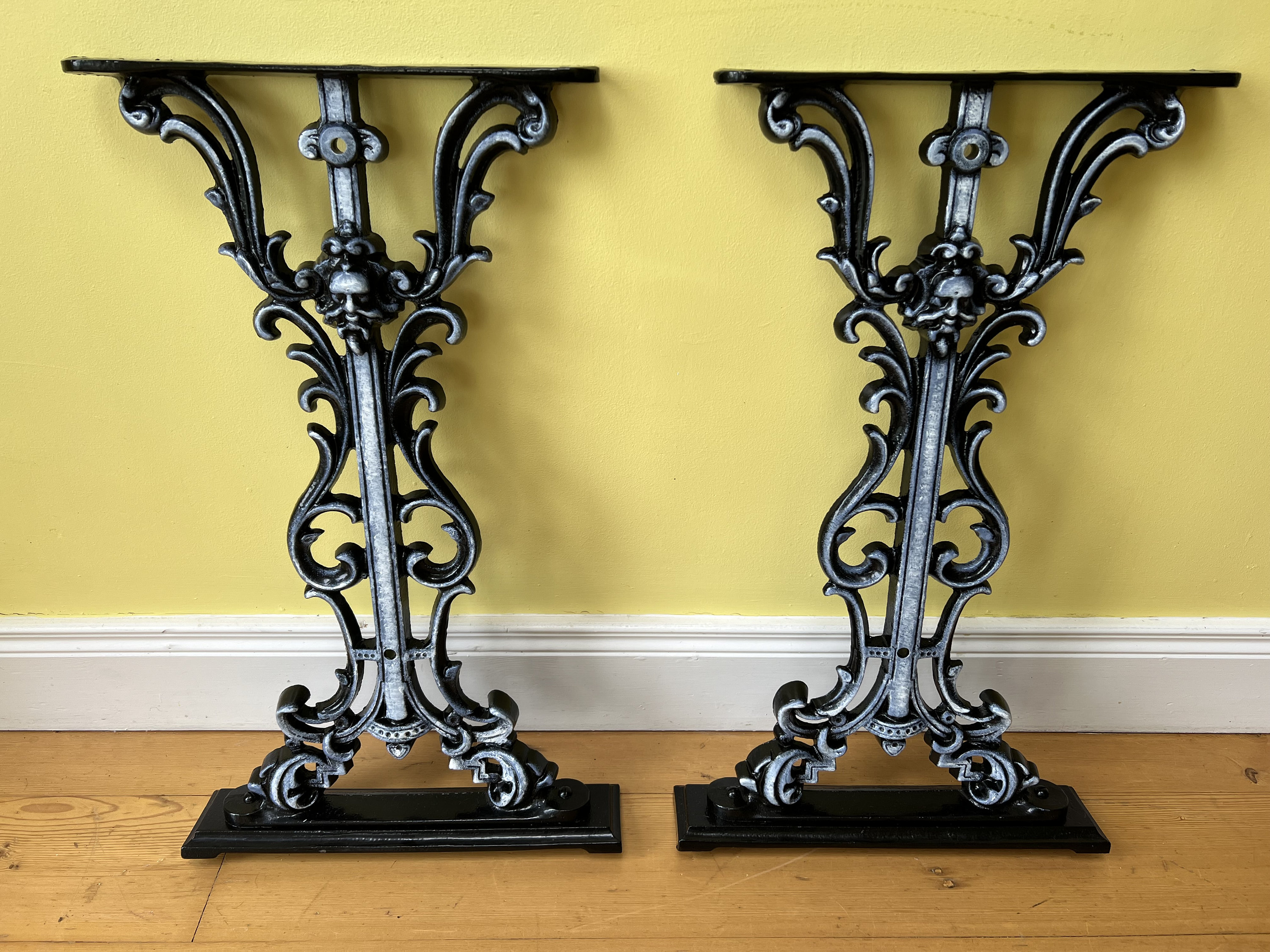 Rare and Beautiful Antique Victorian Hand Painted Cast Iron Hall ...