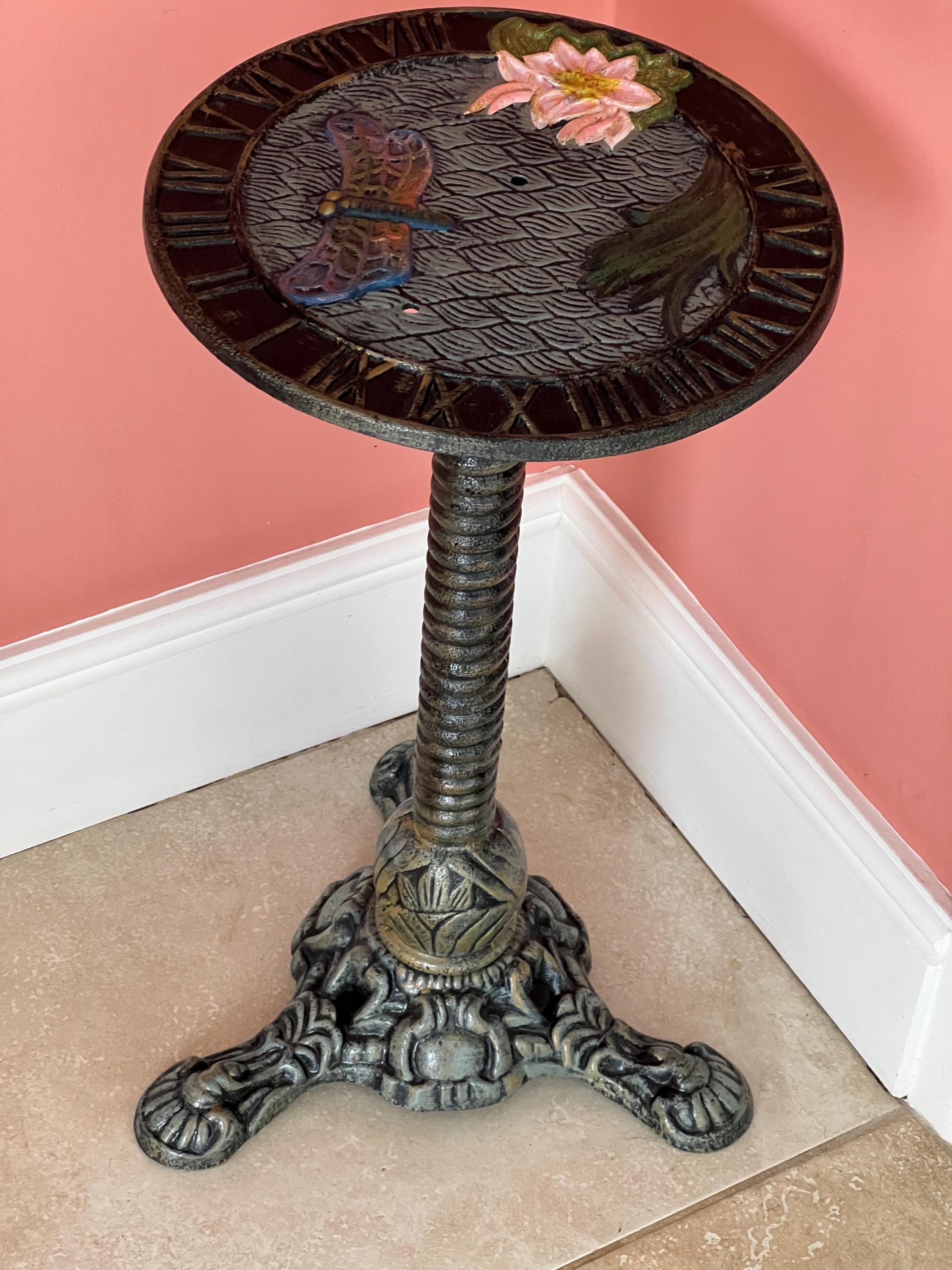 Antique Cast Iron Pond Life Sundial/occasional Table - Etsy