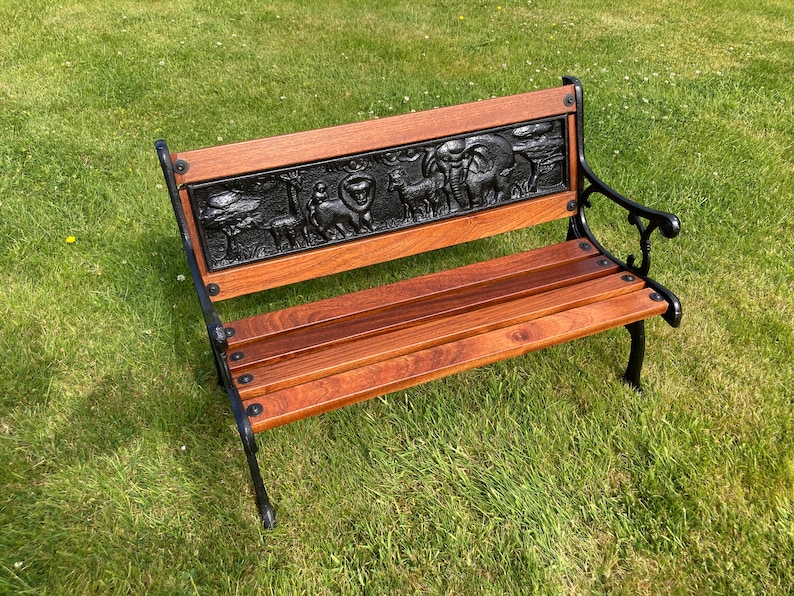 Antique Children's 'safari Animals' Themed Hand Painted Cast Iron ...