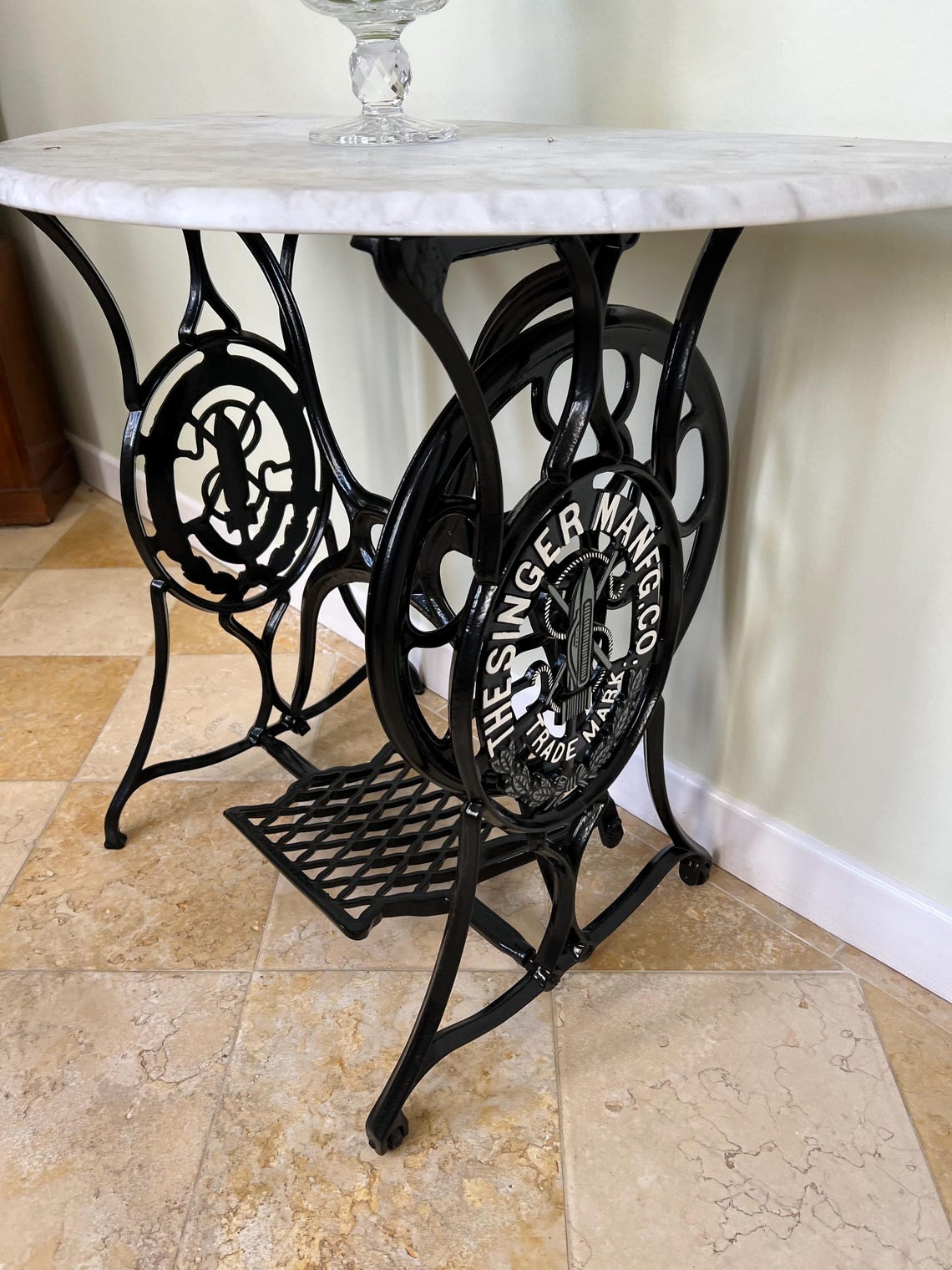 Antique Victorian Hall, Consol, Conservatory or Kitchen Table Made From ...