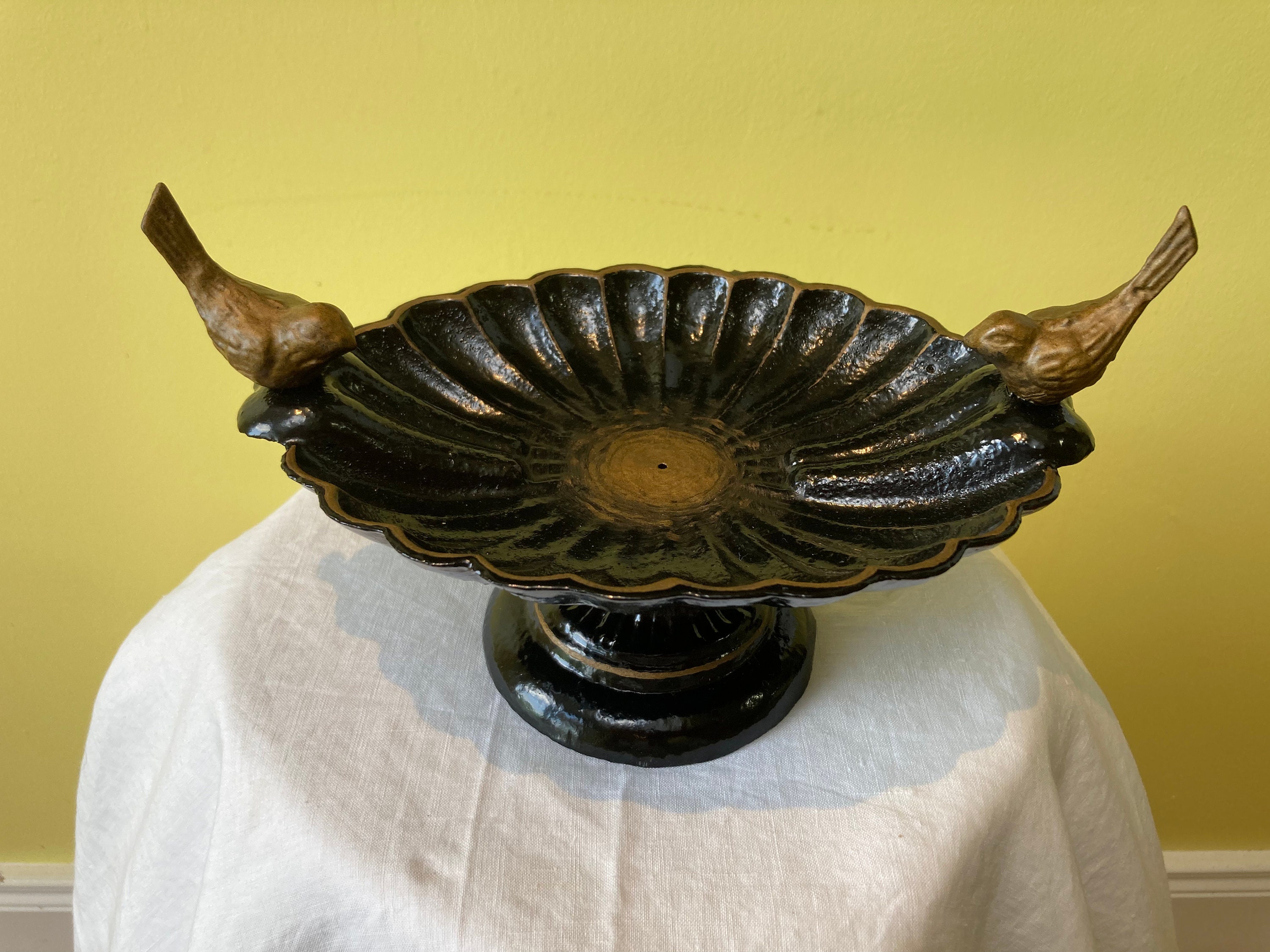 Antique Victorian Cast Iron Bird Bath/bon Bon Dish - Etsy