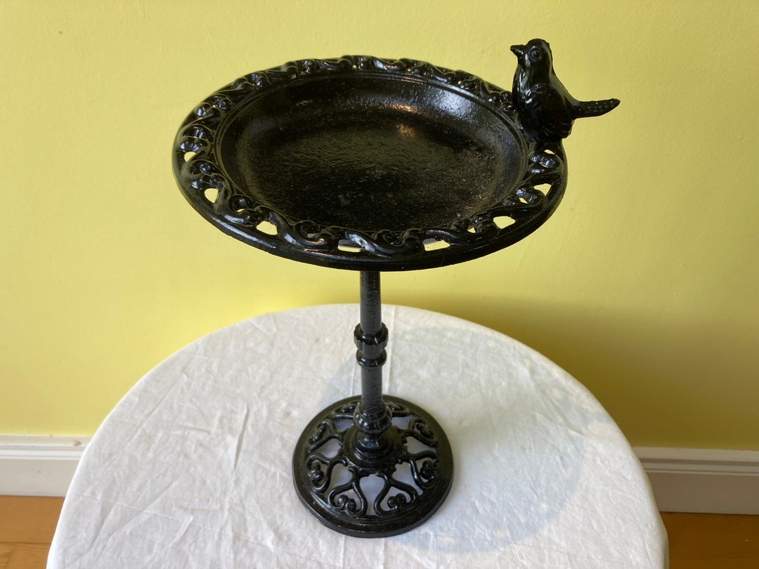 Antique Victorian Cast Iron Bird Bath - Etsy