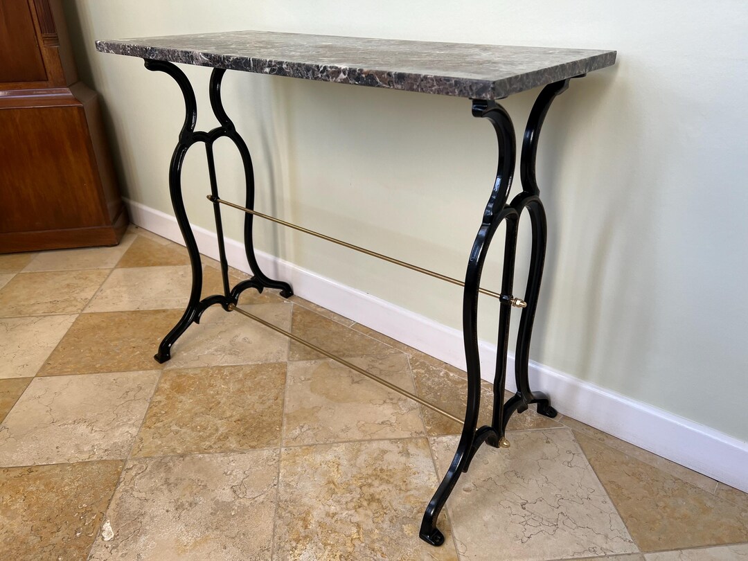 Antique Victorian Cast Iron Hall, Consol or Patio Table - Etsy