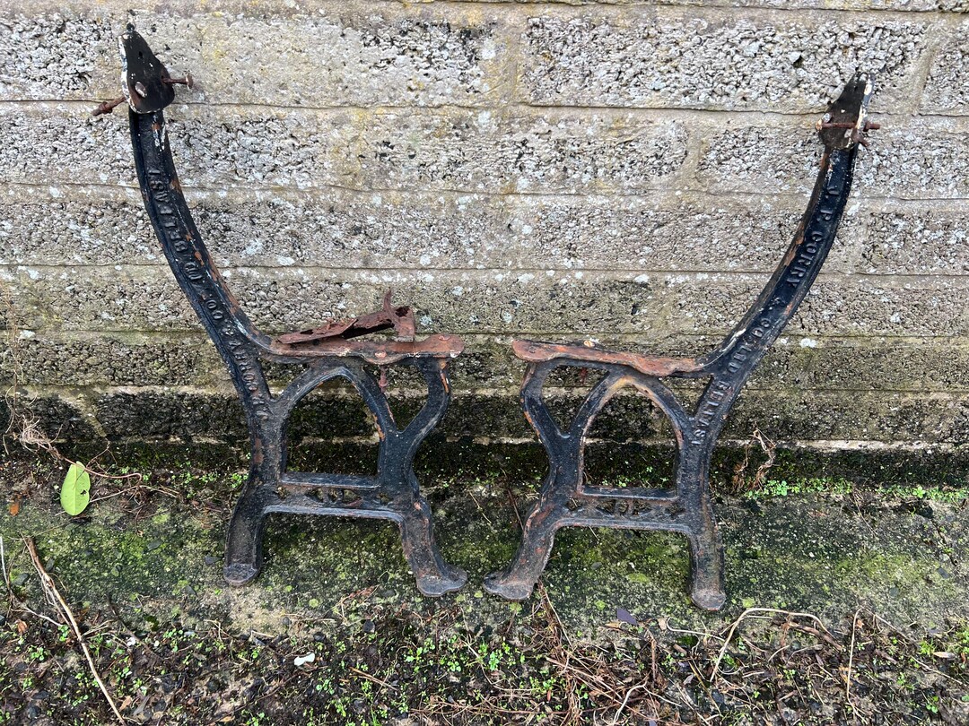 Antique and Original Victorian JP Corry Belfast Cast Iron Railway Bench ...
