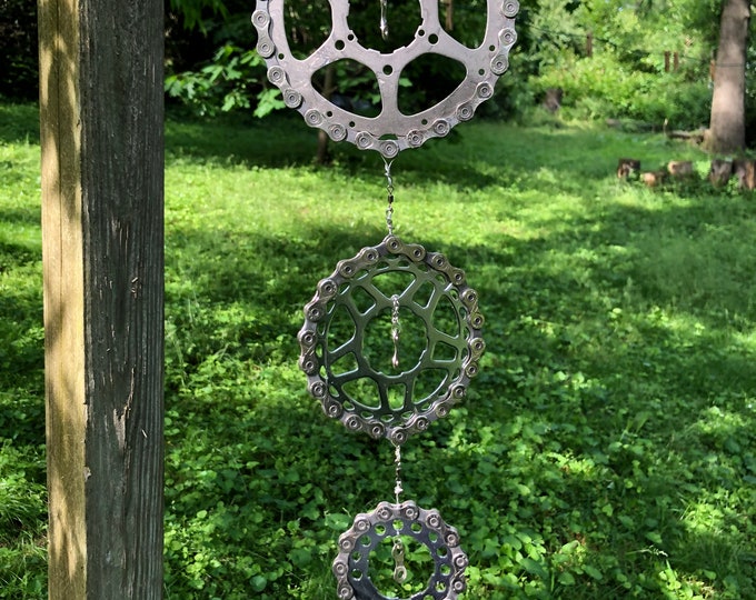 Upcycled Bike Gears and Chain Mobile Indoor/outdoor Art - Etsy