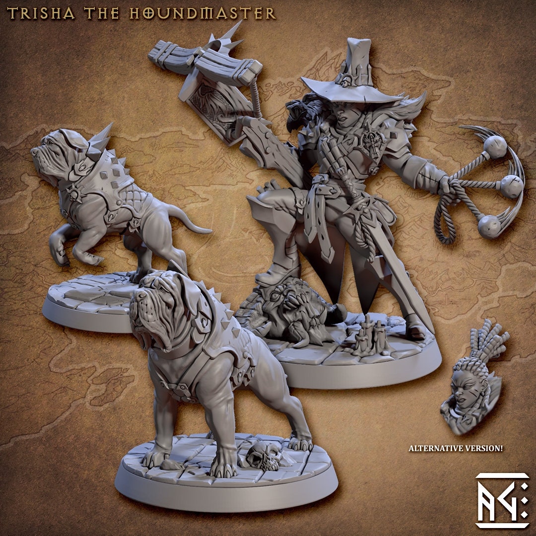 Trisha the Houndmaster Paladin Aos War Games Role Playing Dungeons ...
