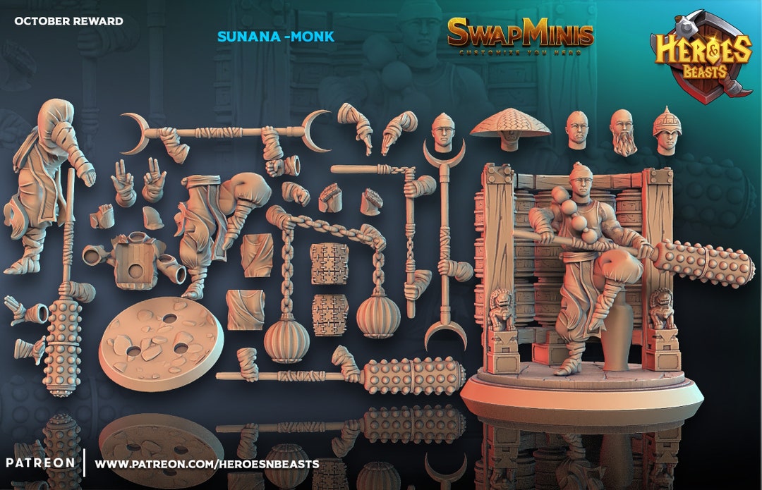 Sunana MONK Aos War Games Role Playing Dungeons and Dragons Proxy ...
