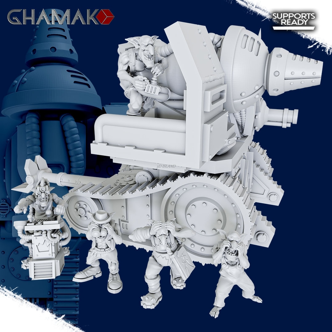 Kaboom Cannon Orc Ork AoS SCIFI war games Rol Dungeons And Dragons Proxy Descent Tabletop RPG ...