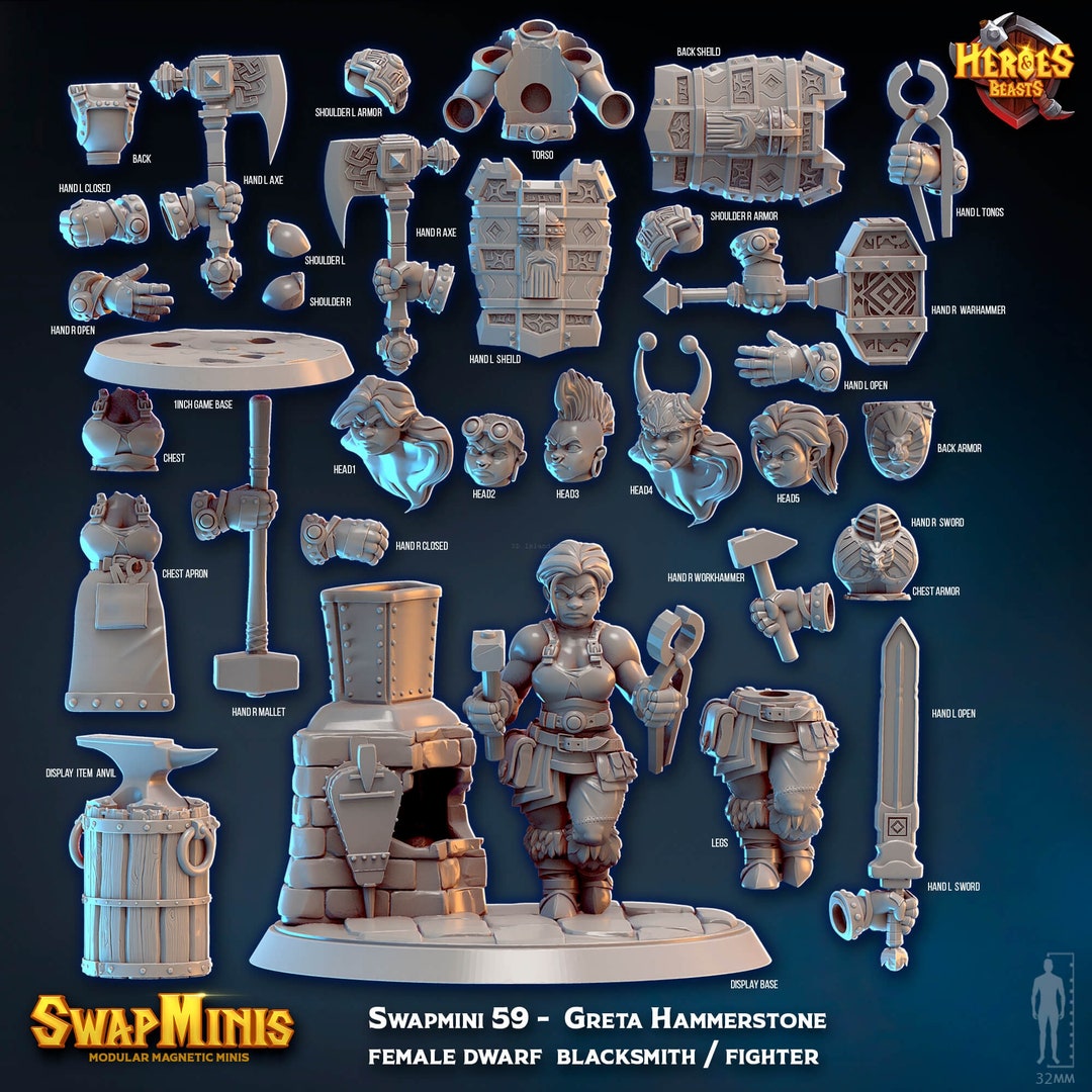 Female Dwarf Fantasy Aos War Games Role Playing Dungeons and Dragons ...
