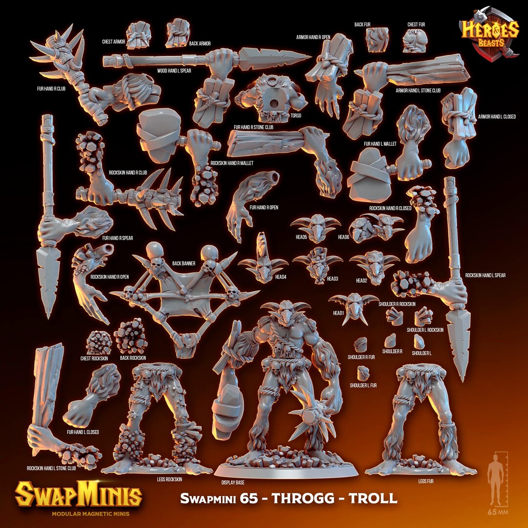 Throgg Troll Hunter Fantasy Aos War Games Role Playing Dungeons and ...