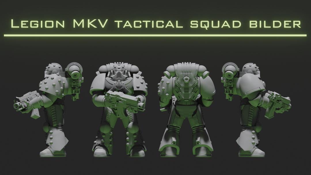 Space Troop Chapter Legionarie Builder MK5 MKV Armor Marine Tactical ...