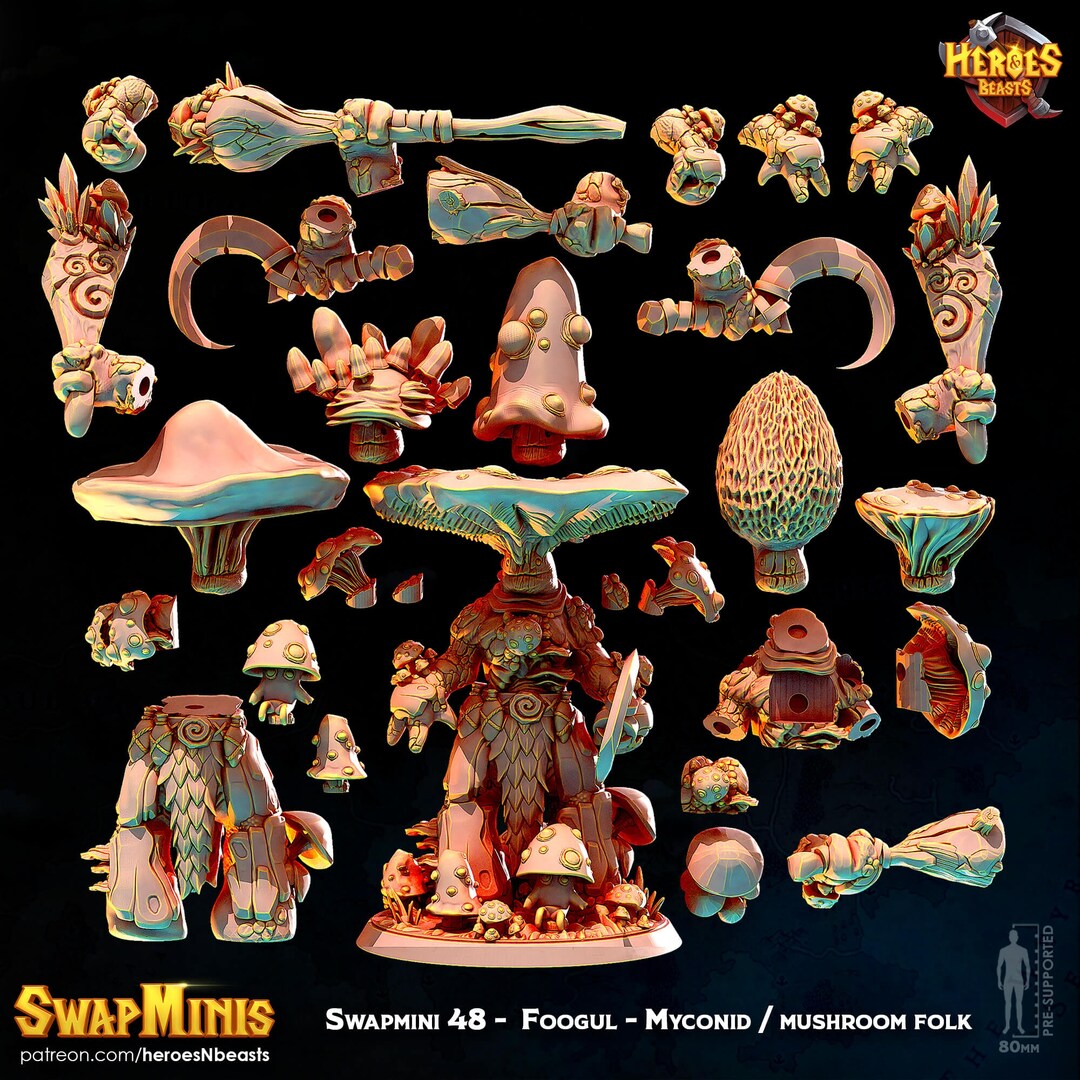 Foogul Myconid Mushroom Folk Aos War Games Role Playing Dungeons and ...