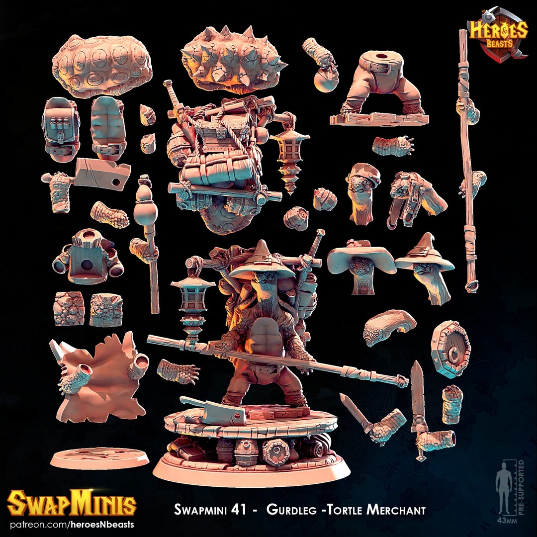 Gurdleg Tortle Merchant Aos War Games Role Playing Dungeons and Dragons ...