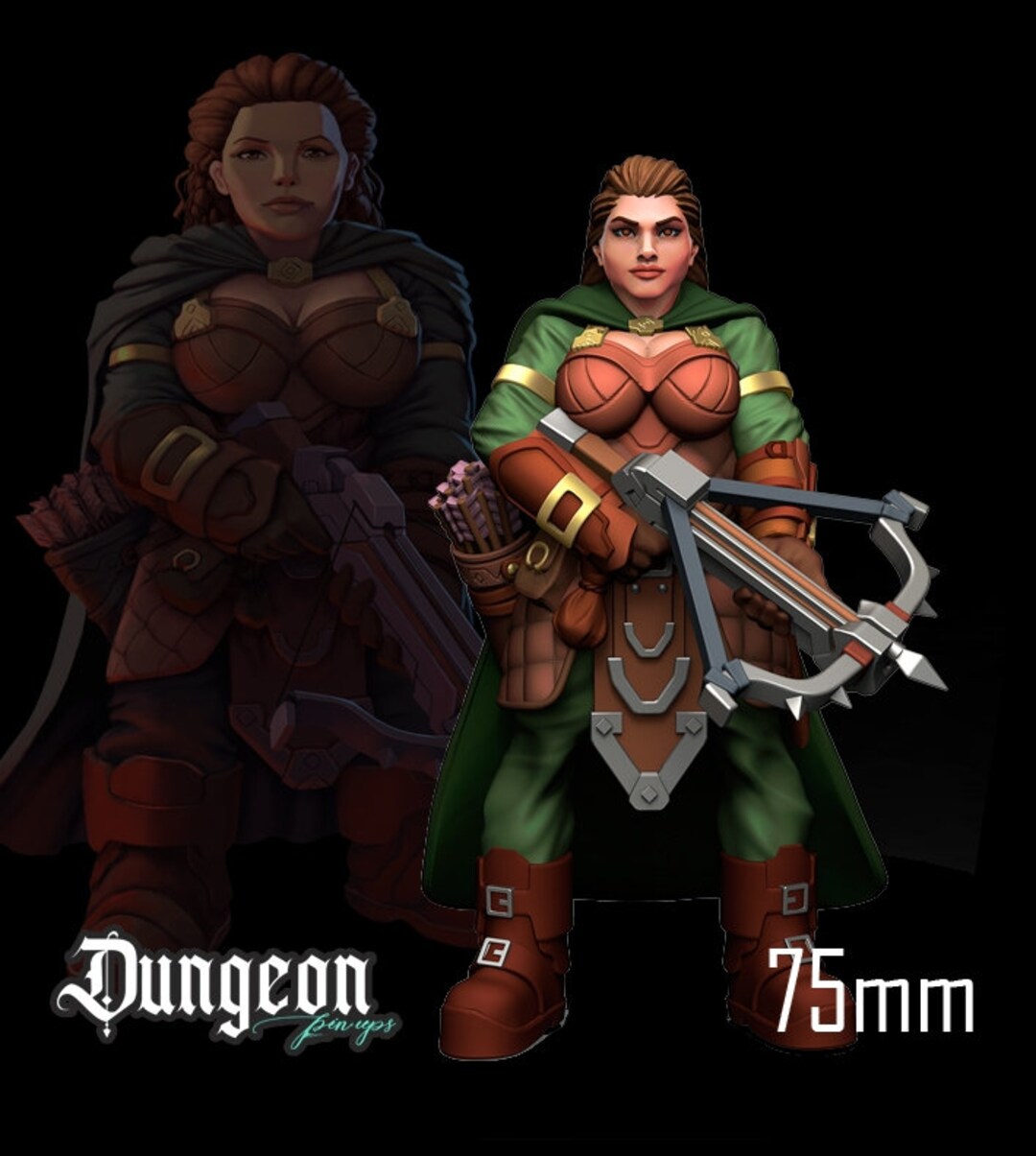 Dwarf Hunter Pinup Aos War Games Role Playing Dungeons and - Etsy