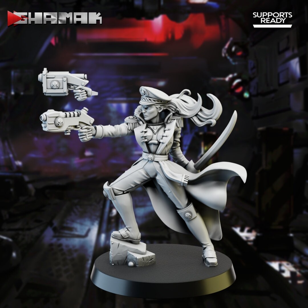 Tank Commander Commissar Imperial Guard Pistol Plasma Aos SCIFI War ...